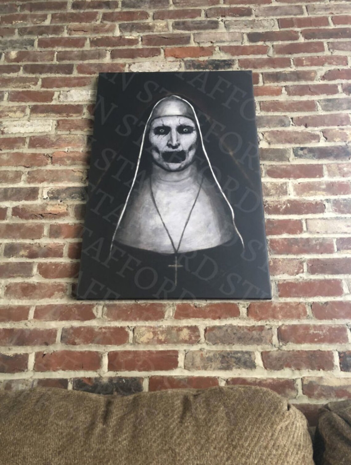 The Conjuring 2 **lights Out Version** Full Size Valak Canvas Painting ...