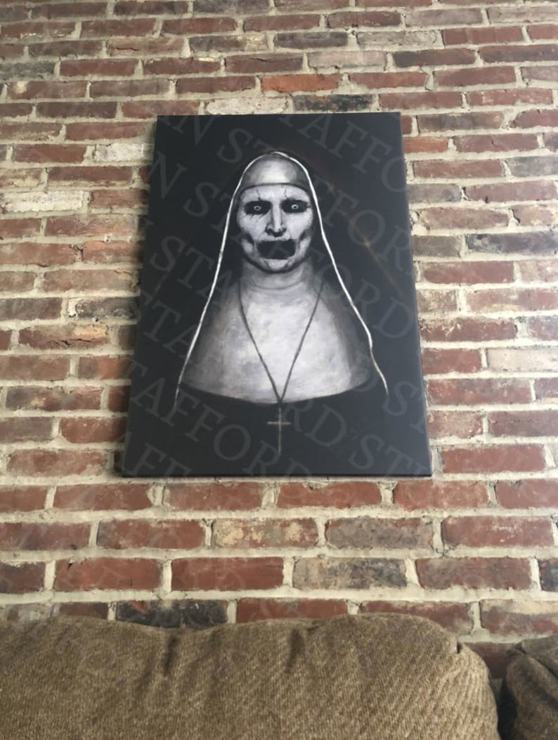 The Conjuring 2 **lights Out Version** Full Size Valak Canvas Painting ...