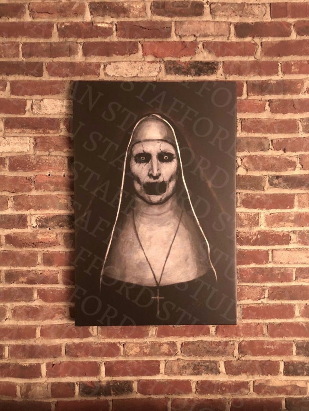 The Conjuring 2 **lights Out Version** Full Size Valak Canvas Painting ...