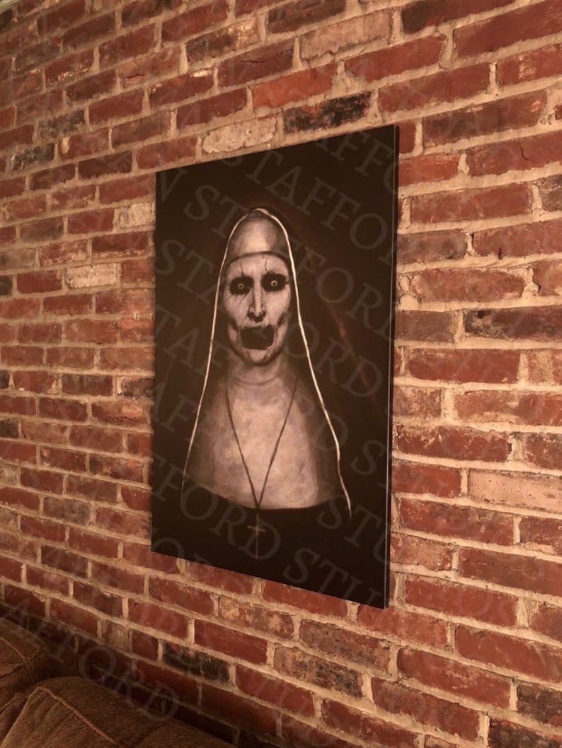 The Conjuring 2 **lights Out Version** Full Size Valak Canvas Painting ...