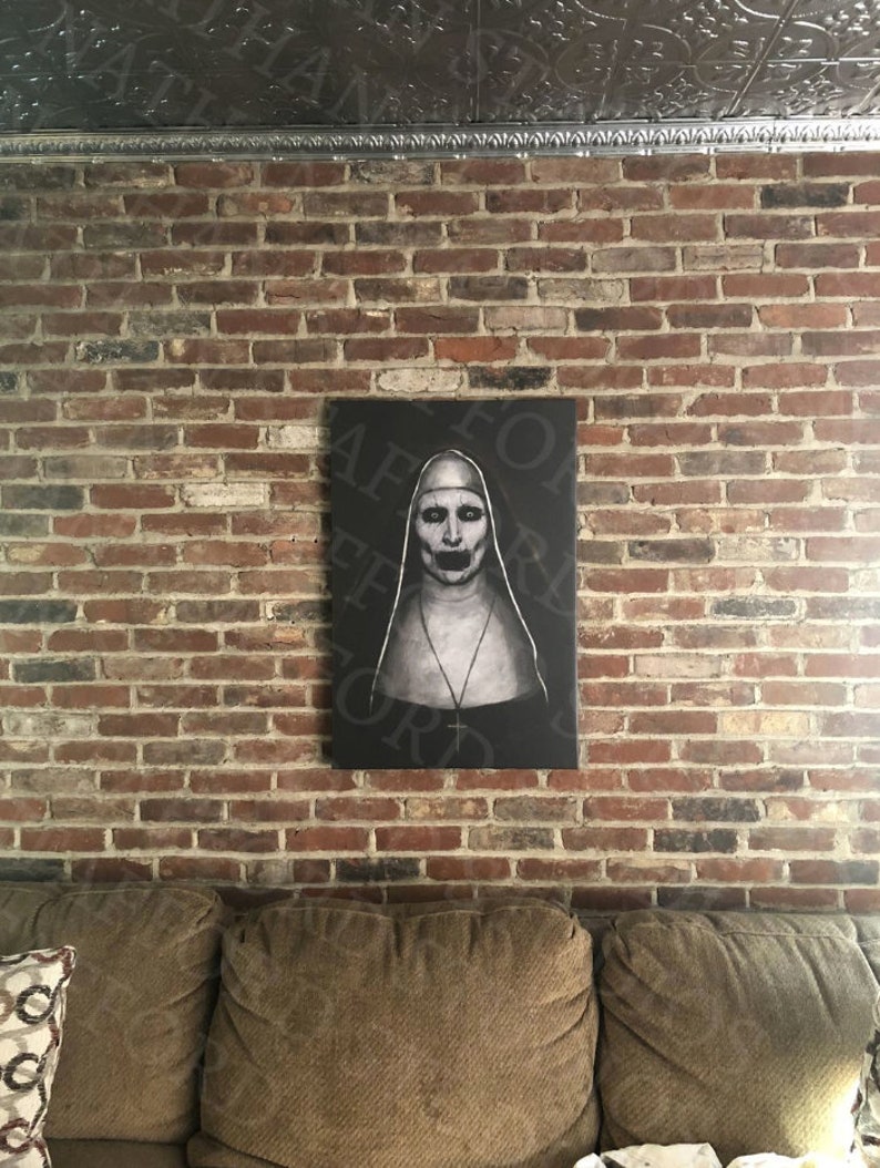 The Conjuring 2 **lights Out Version** Full Size Valak Canvas Painting ...