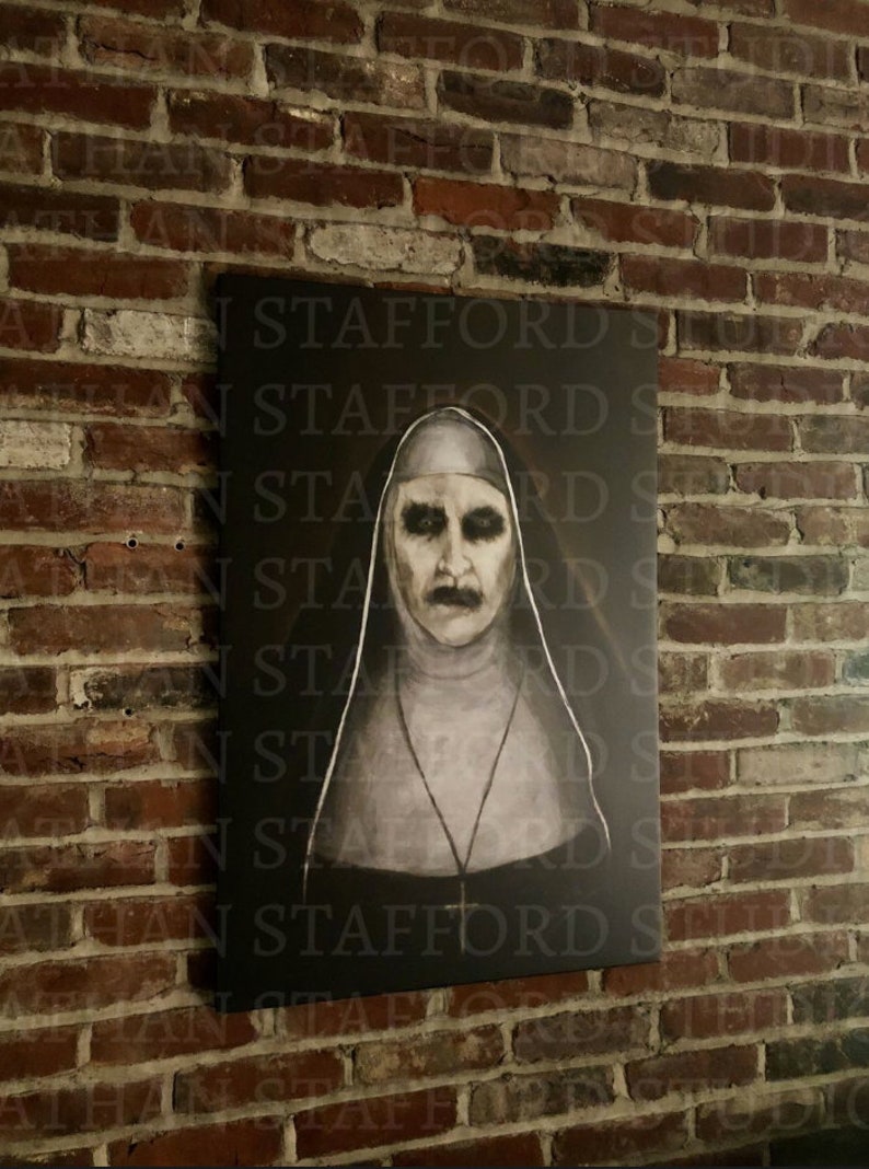 The Conjuring 2 Full Size Valak Canvas Painting the Nun James Wan ...