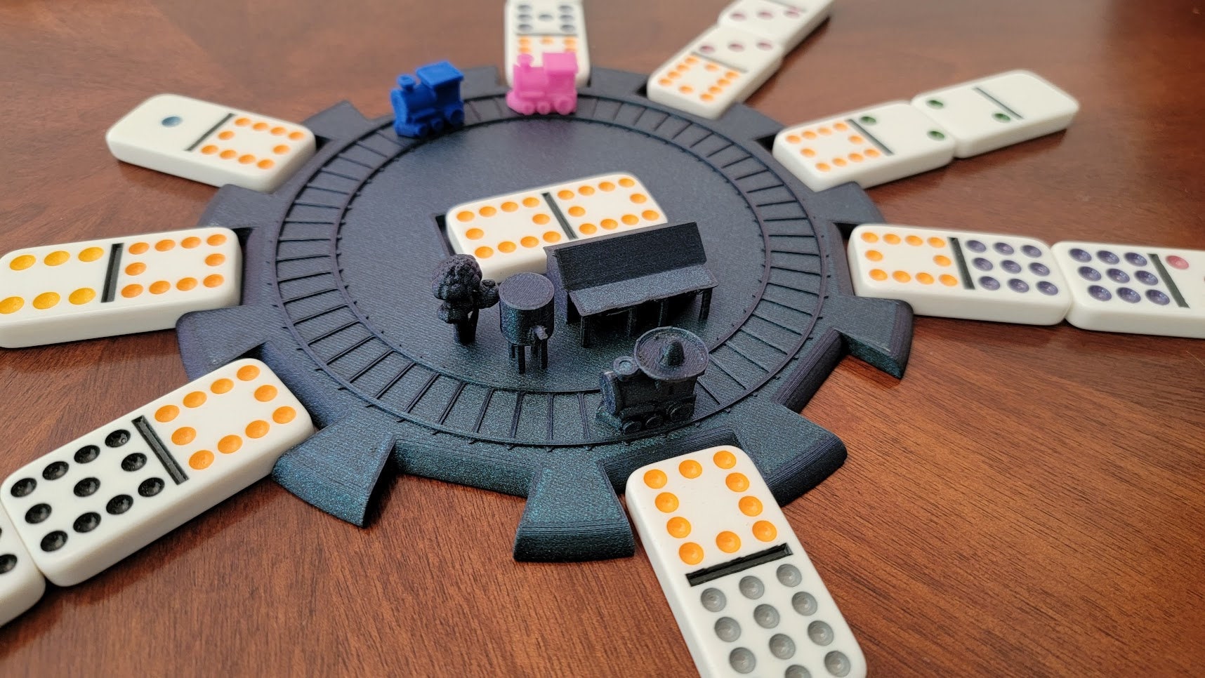 Ultimate Mexican Train Domino Set (4 Trays With Hub) - Etsy