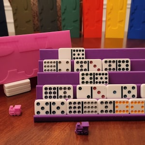 Mexican Train Domino Trays (2) - Purple and Pink - Etsy