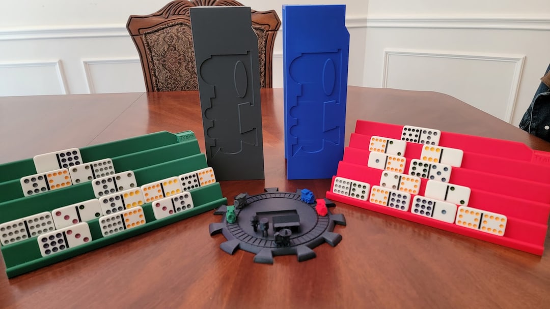 Ultimate Mexican Train Domino Set (4 Trays With Hub) - Etsy