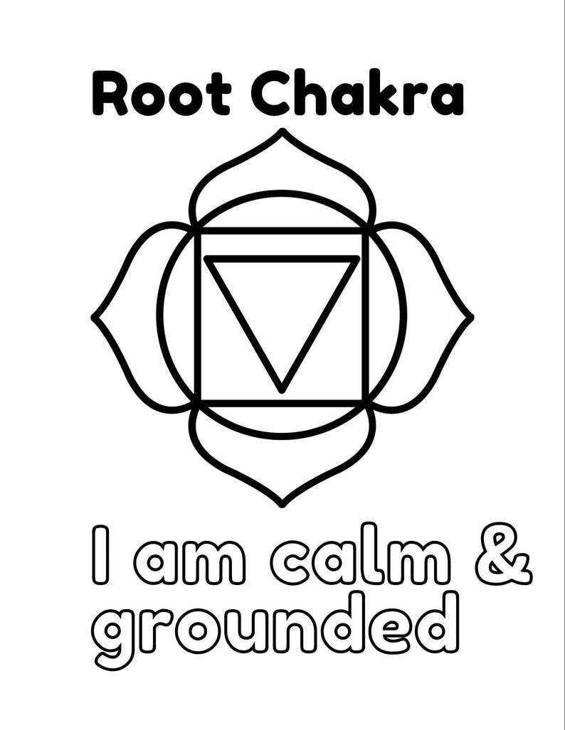 Chakra Positive Affirmations Coloring Worksheets - Etsy