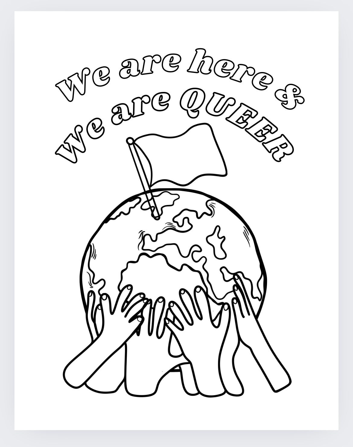 Pride Affirmation LGBTQIA Coloring Pages 5 - Etsy