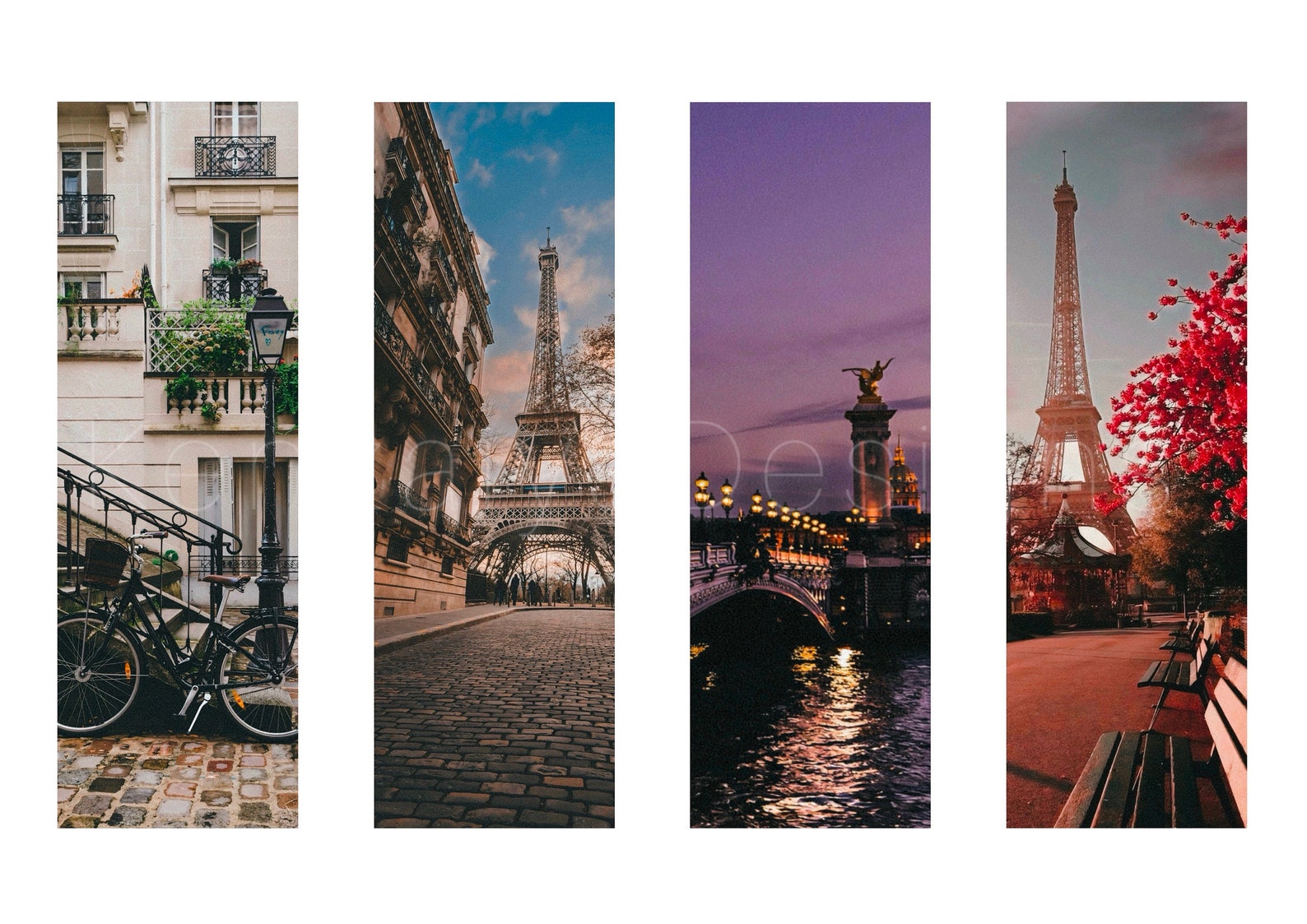 20 Printable Paris Landmarks Bookmarks | Digital Download - Etsy