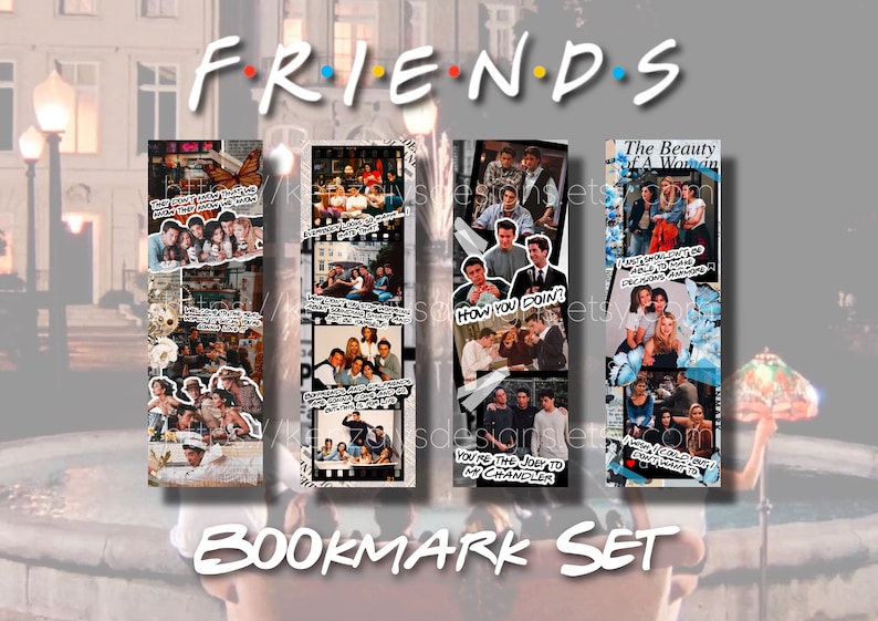Friends TV Show Bookmarks Set | Digital Download - Etsy