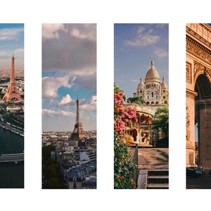 20 Printable Paris Landmarks Bookmarks | Digital Download - Etsy