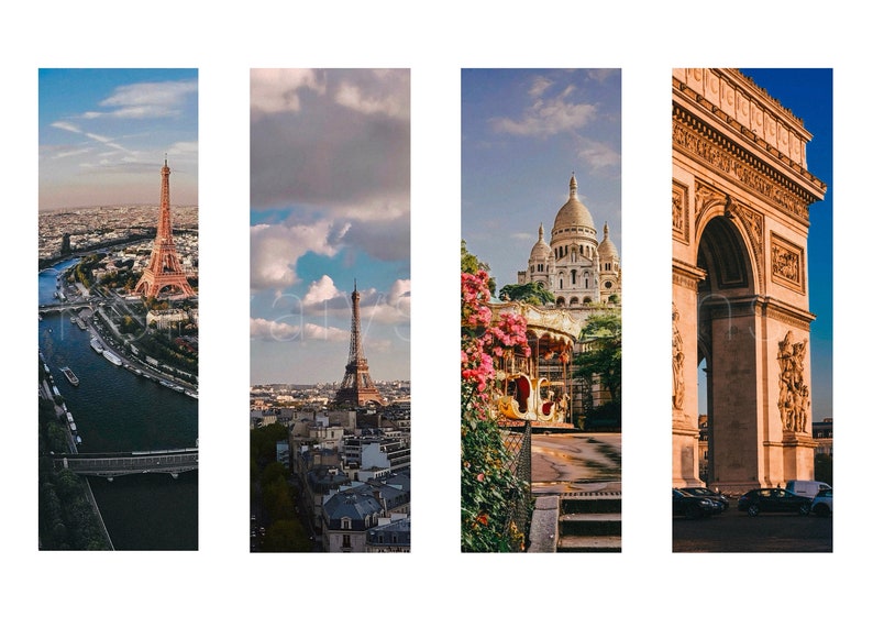 20 Printable Paris Landmarks Bookmarks | Digital Download - Etsy