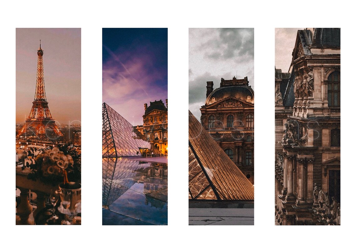 20 Printable Paris Landmarks Bookmarks | Digital Download - Etsy