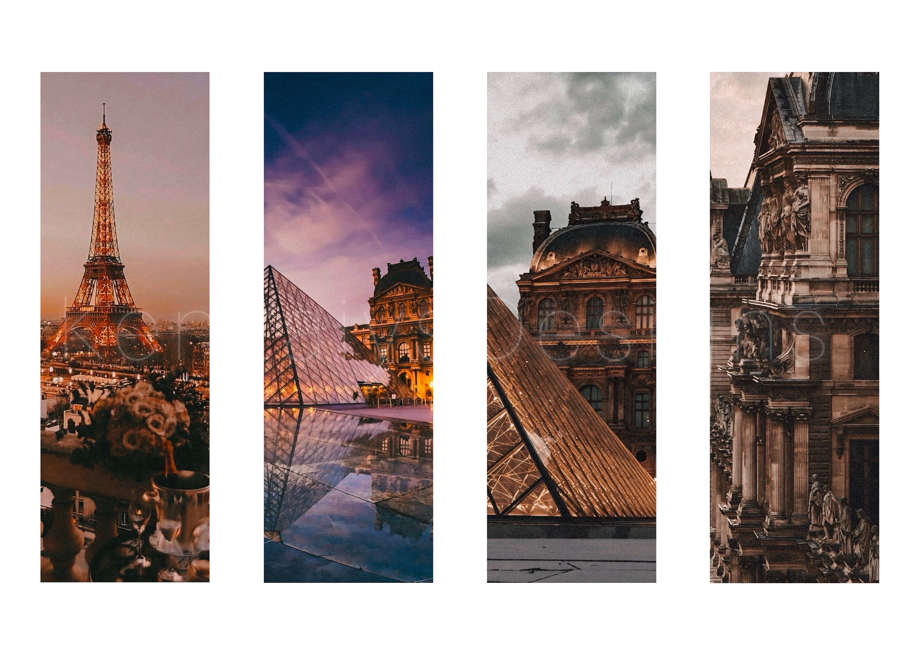 20 Printable Paris Landmarks Bookmarks | Digital Download - Etsy