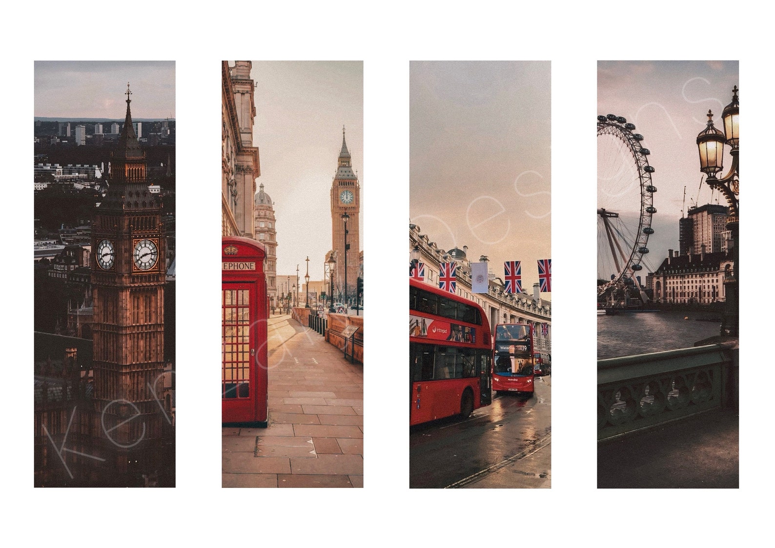 20 Printable London Landmarks Bookmarks | Digital Download - Etsy