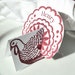 Burgundy Turkey Thanksgiving Place Card: Editable Name Card (instant ...