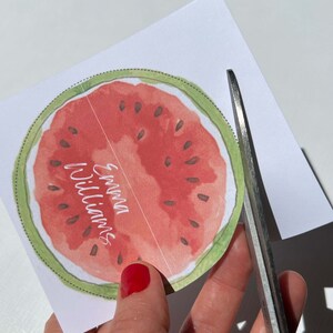 Watermelon Slice Place Card Template: Summer Party Printable ...