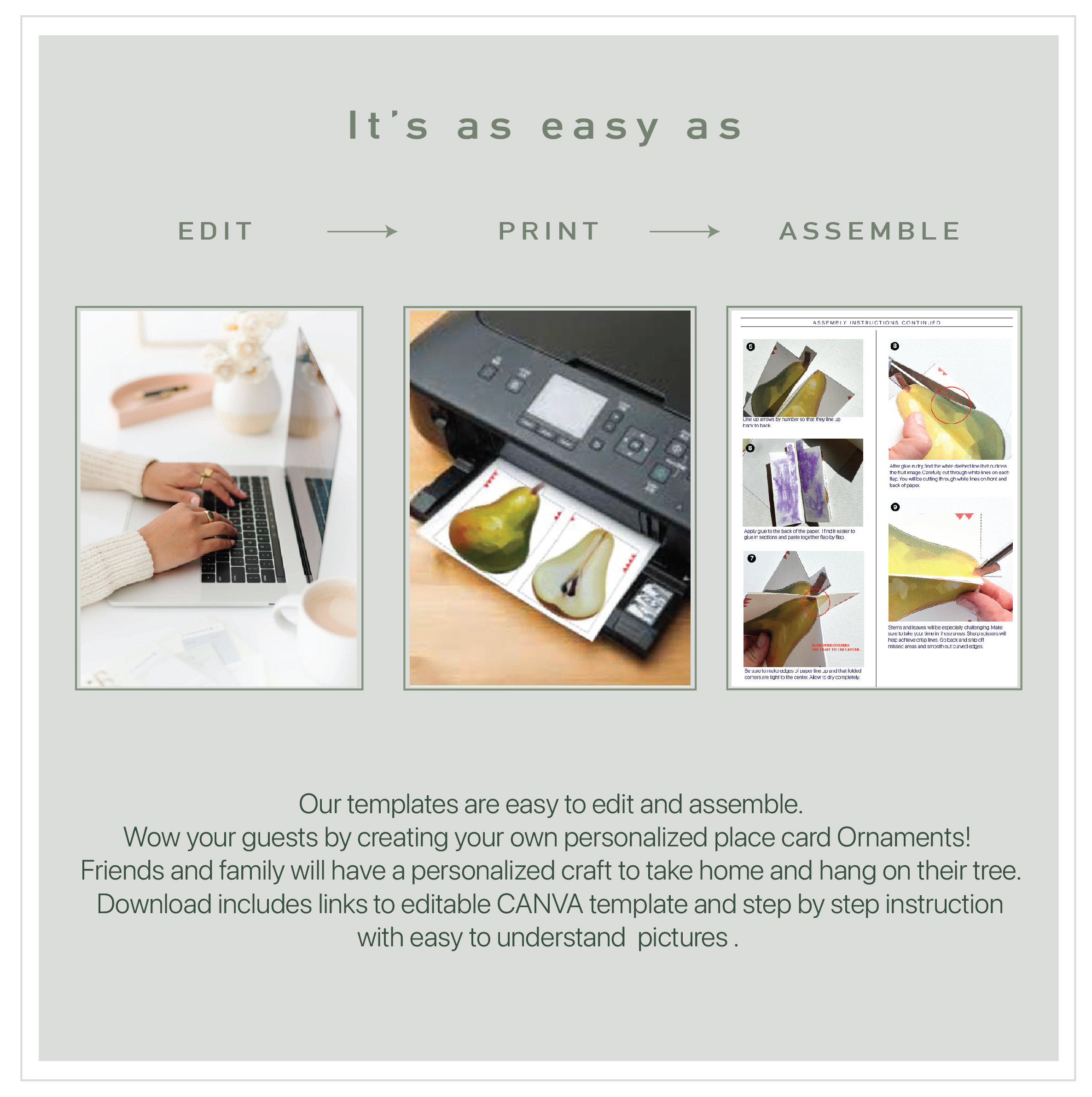 Burgundy Turkey Thanksgiving Place Card: Editable Name Card (instant ...