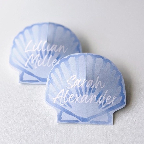 Sea Shell Place Card - Etsy