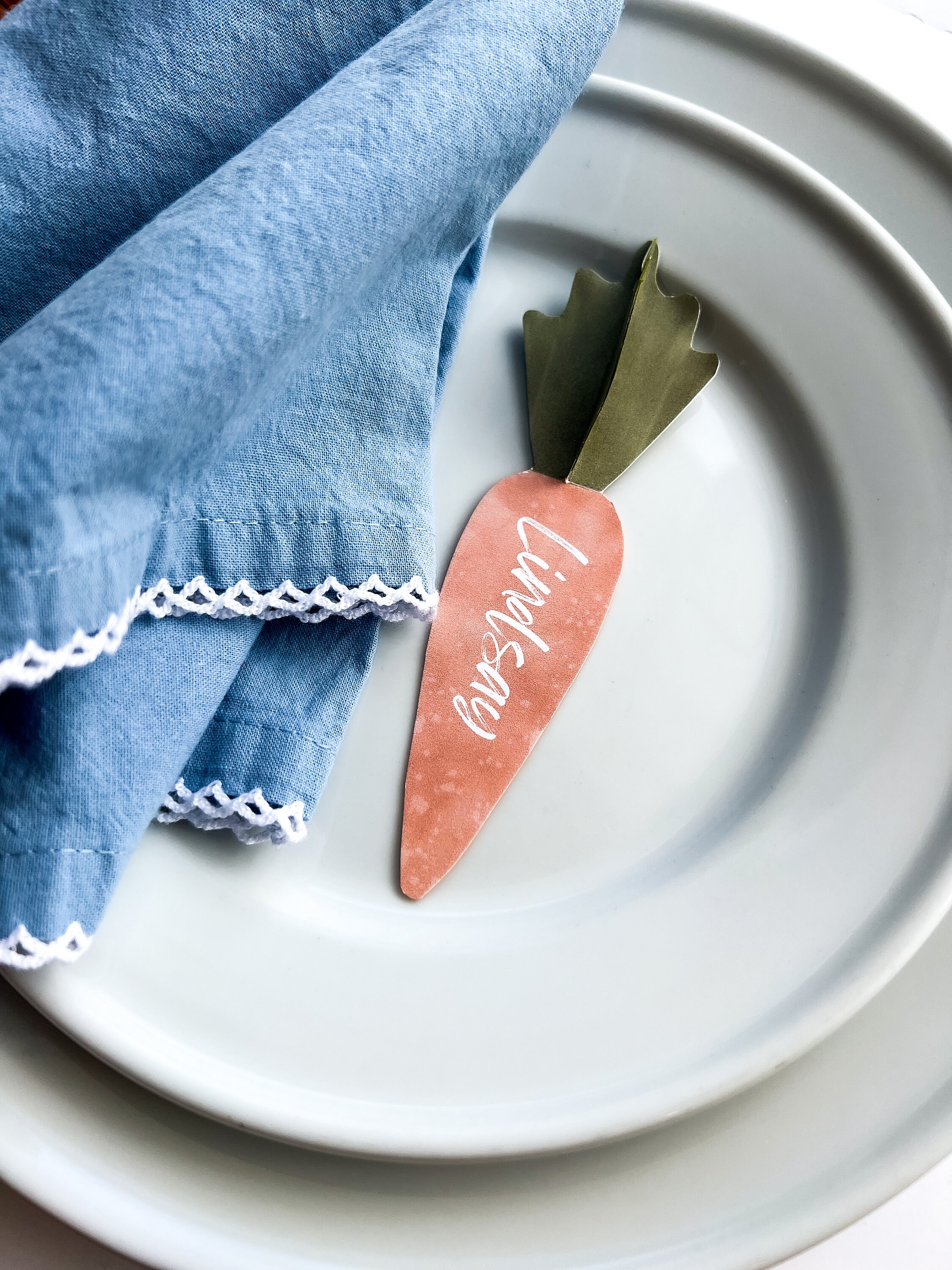 INSTANT DOWNLOAD PRINTABLE Garden Party Carrot Place Cards Name Card ...