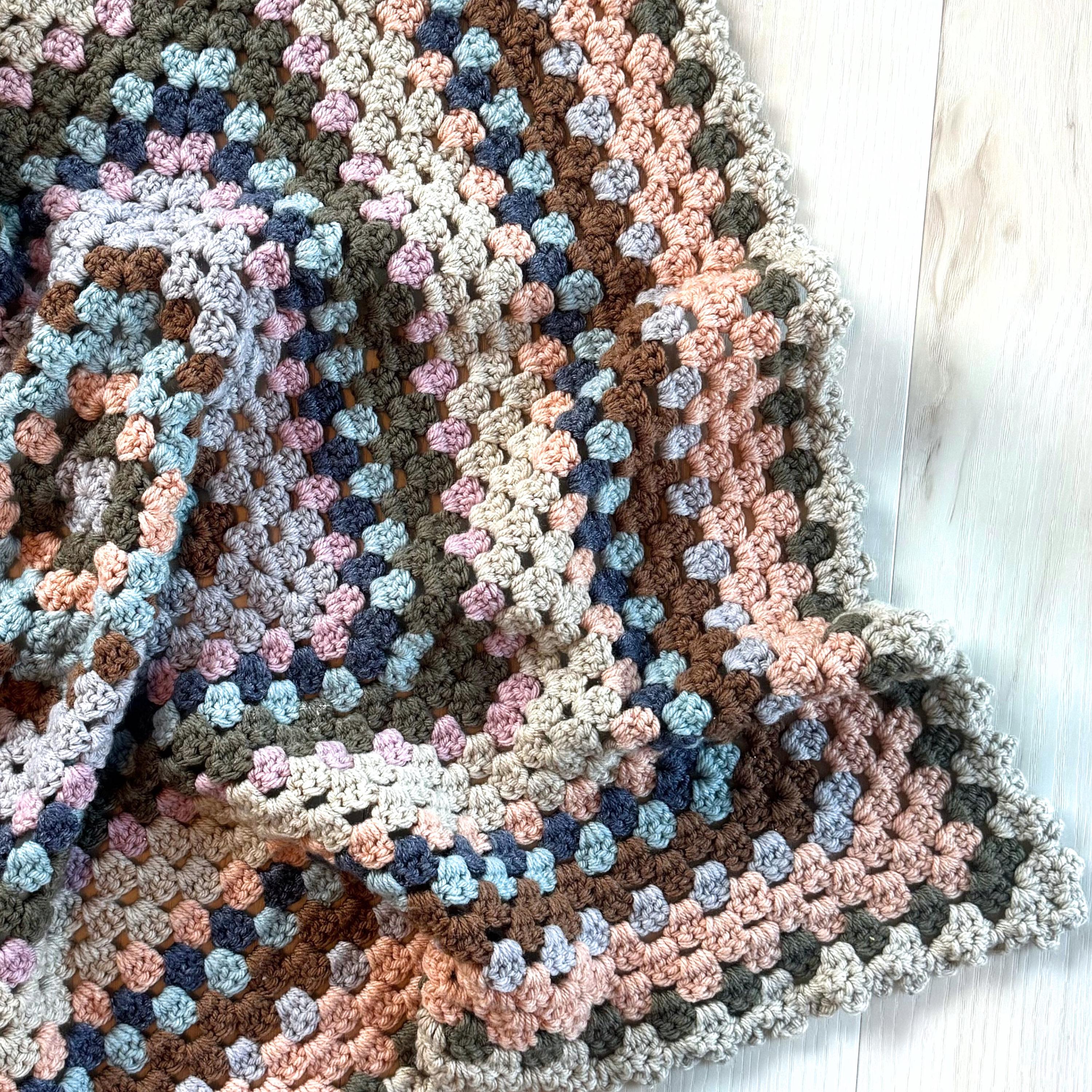 Crochet Pattern Large Granny Square Sea Billows Baby Blanket Pattern ...