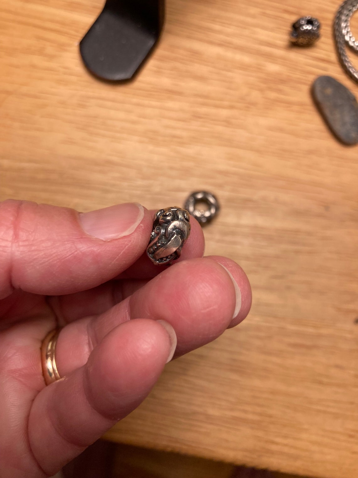 Set of 2 Sterling Silver Troll Beads - Etsy