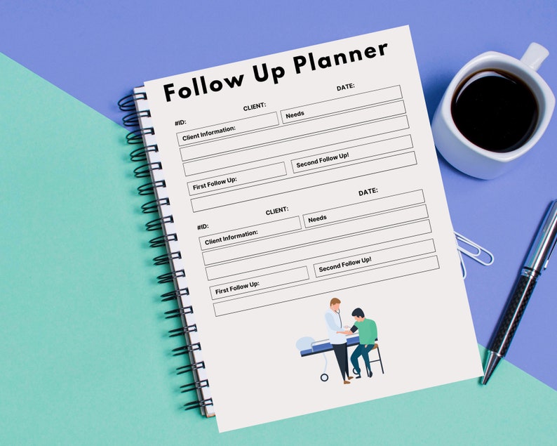 Printable Follow up Planner, Medical Follow Ups, Small Business ...