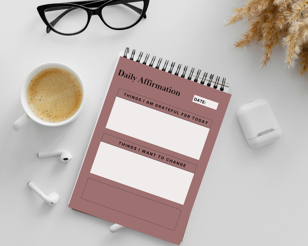 Daily Affirmation Planner Inserts, Affirmation Planner, Daily To-do ...