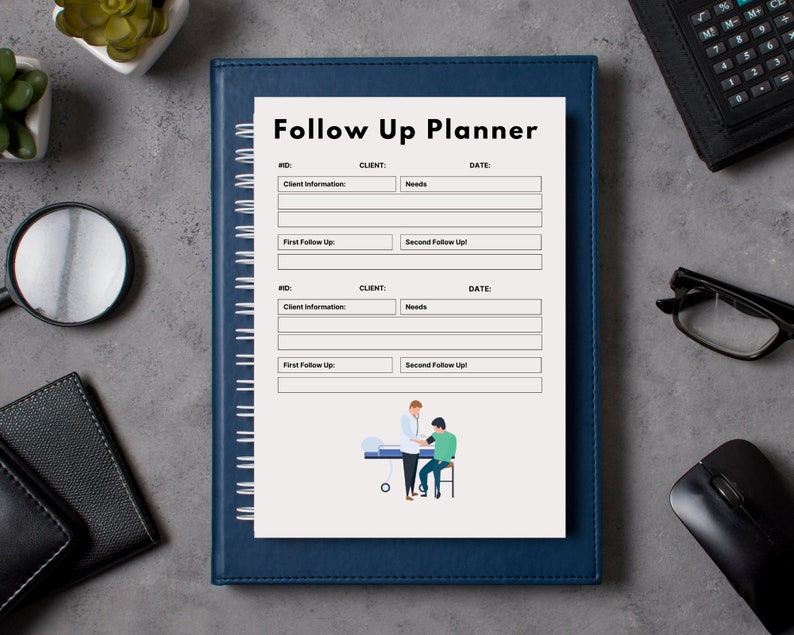 Printable Follow up Planner, Medical Follow Ups, Small Business ...