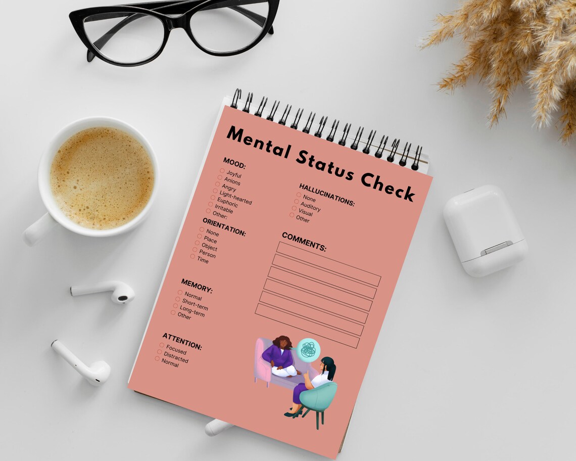 Mental Health Status Check Tracker, Mental Health Status Planner ...