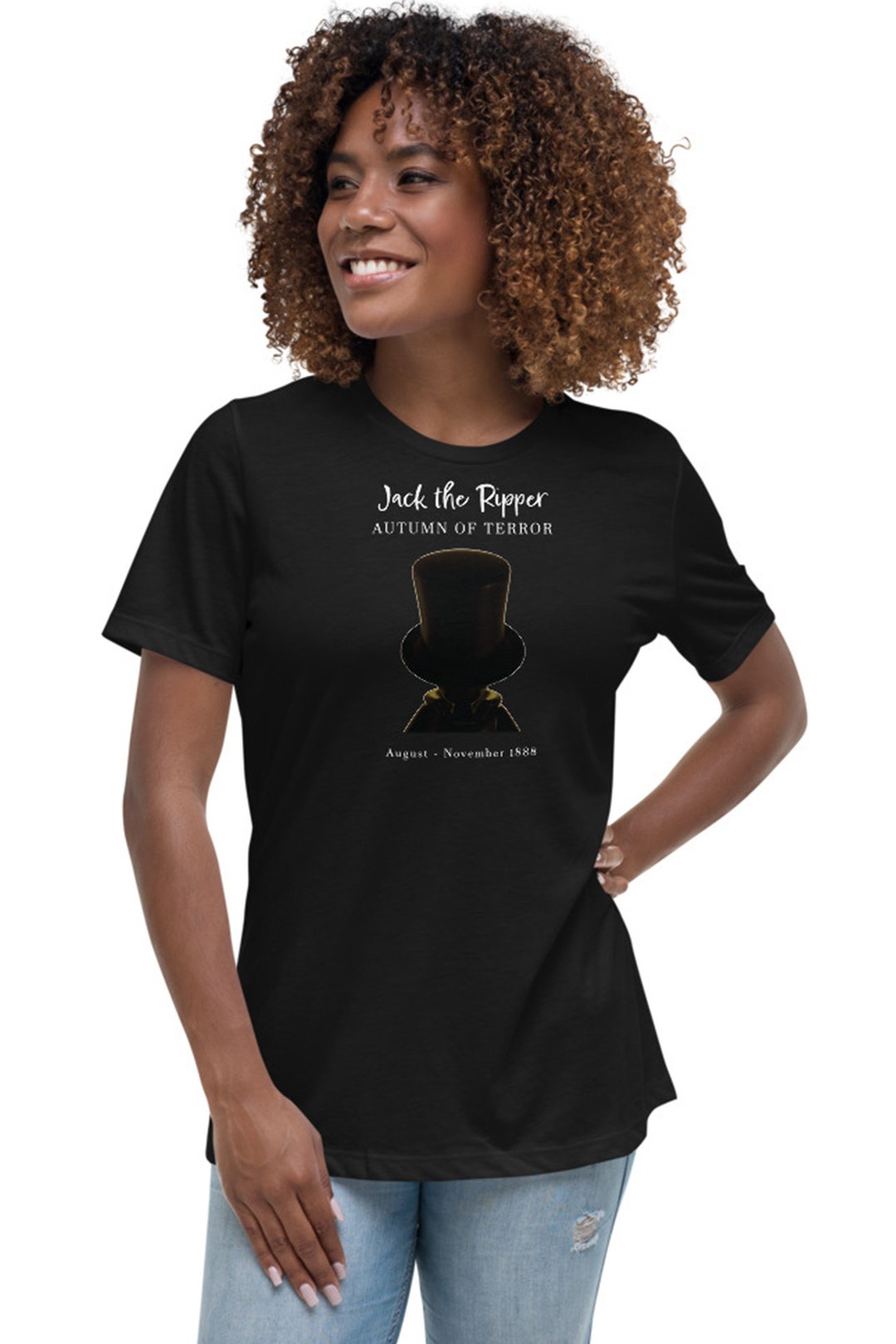 Jack the Ripper Autumn of Terror Women's T-shirt With 3D Design of Jack ...