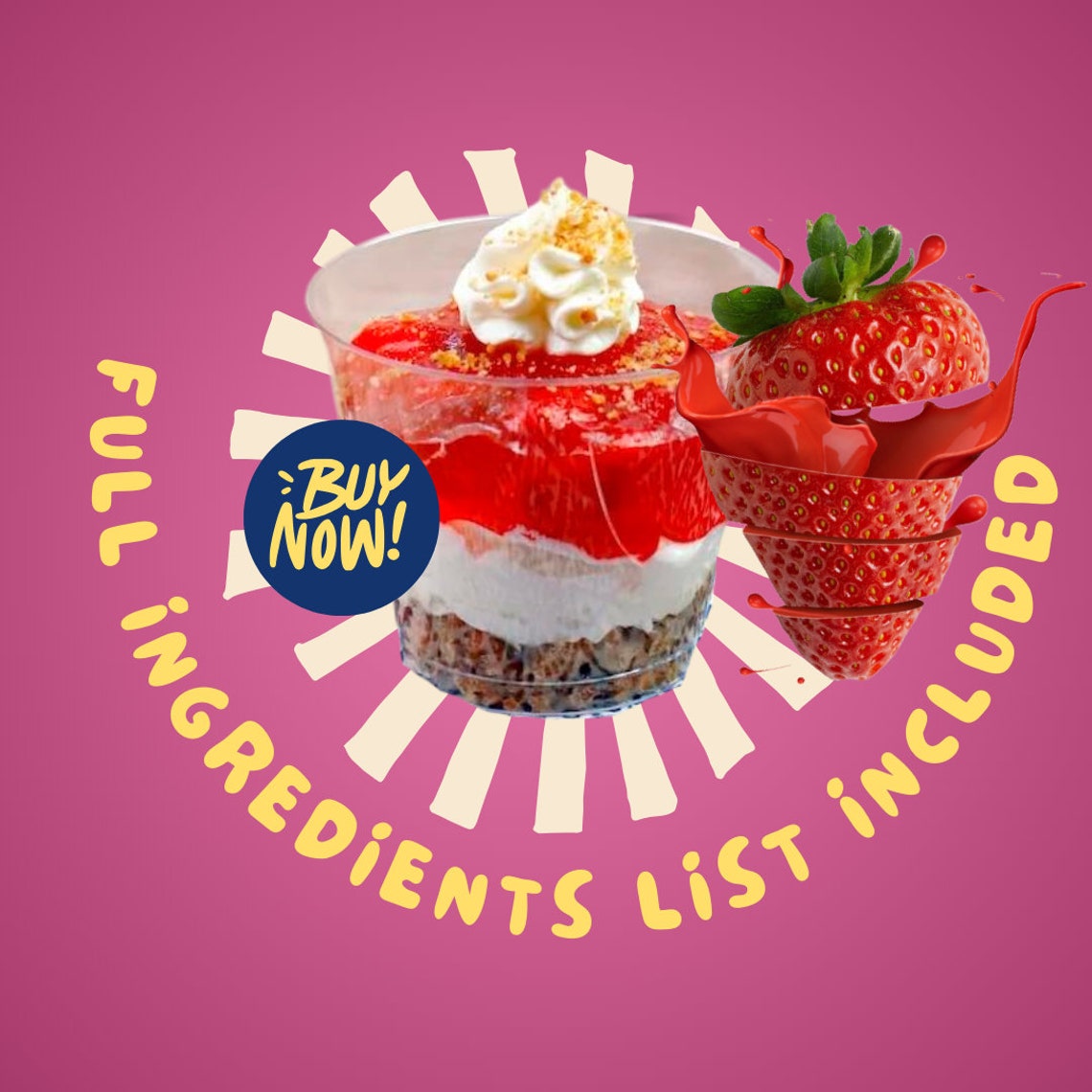 Classic Strawberry Jello Salad Recipe Card - Digital A4 PDF Download - Etsy