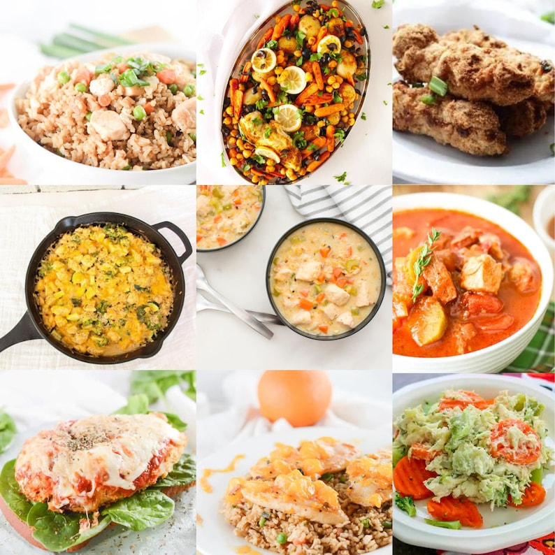 15 Healthy Chicken Dinner Recipes Printable PDF Recipe Ebook - Etsy