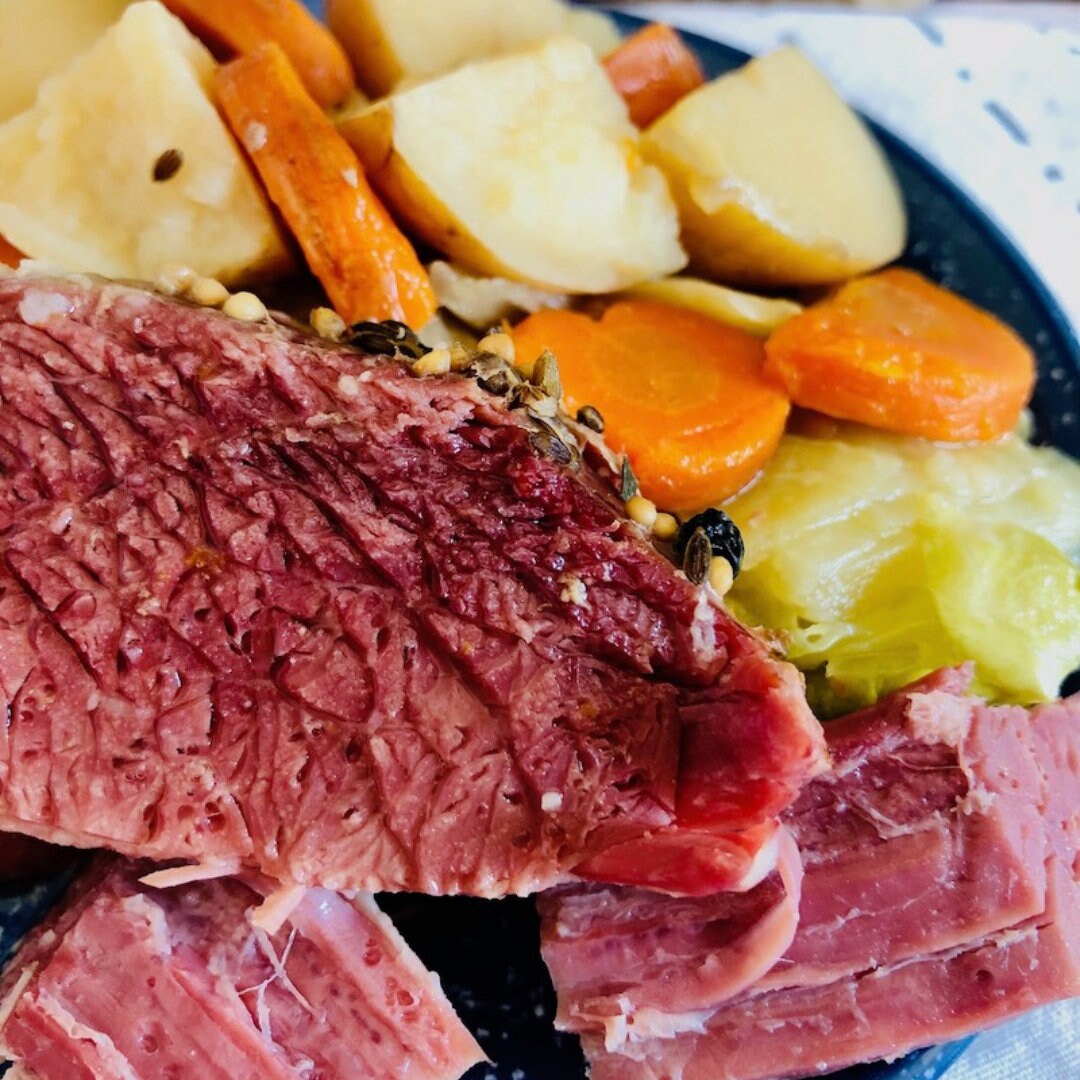 The Best Crock Pot Corned Beef and Cabbage Recipe Card - Digital ...