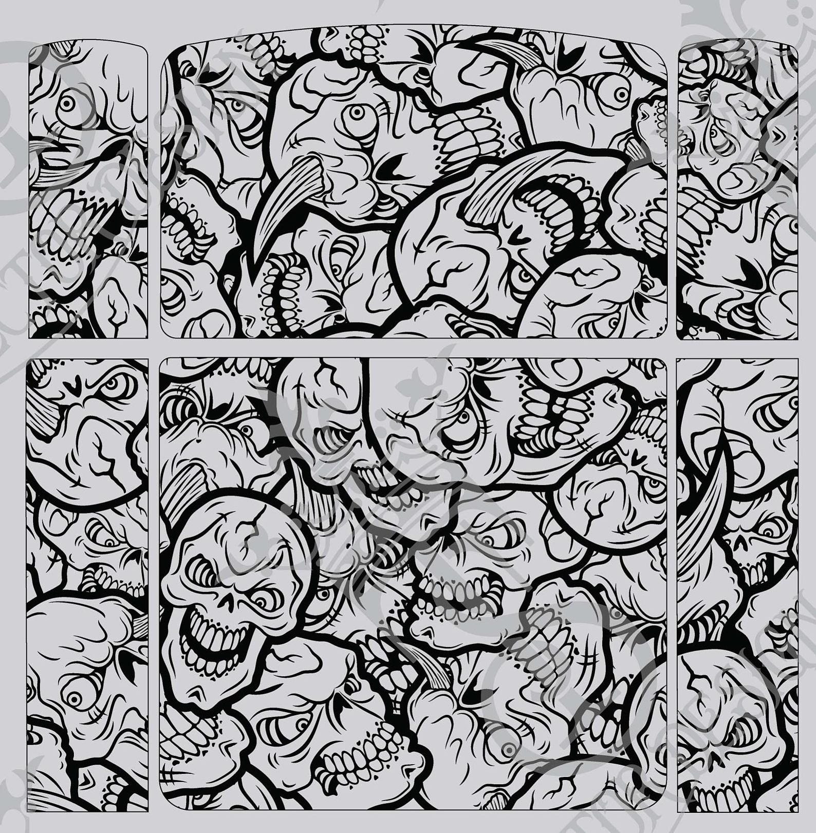 Zippo Skull Engraving Vector: Laser Cut Files (SVG/DXF/AI) - Etsy