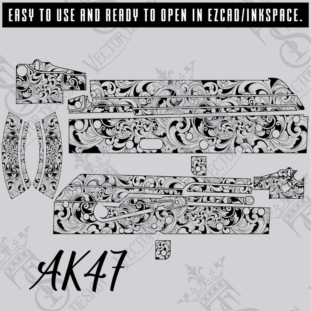 Century Arms CGR AK-47 Scroll Vector Design Engraving Files,pistol ...