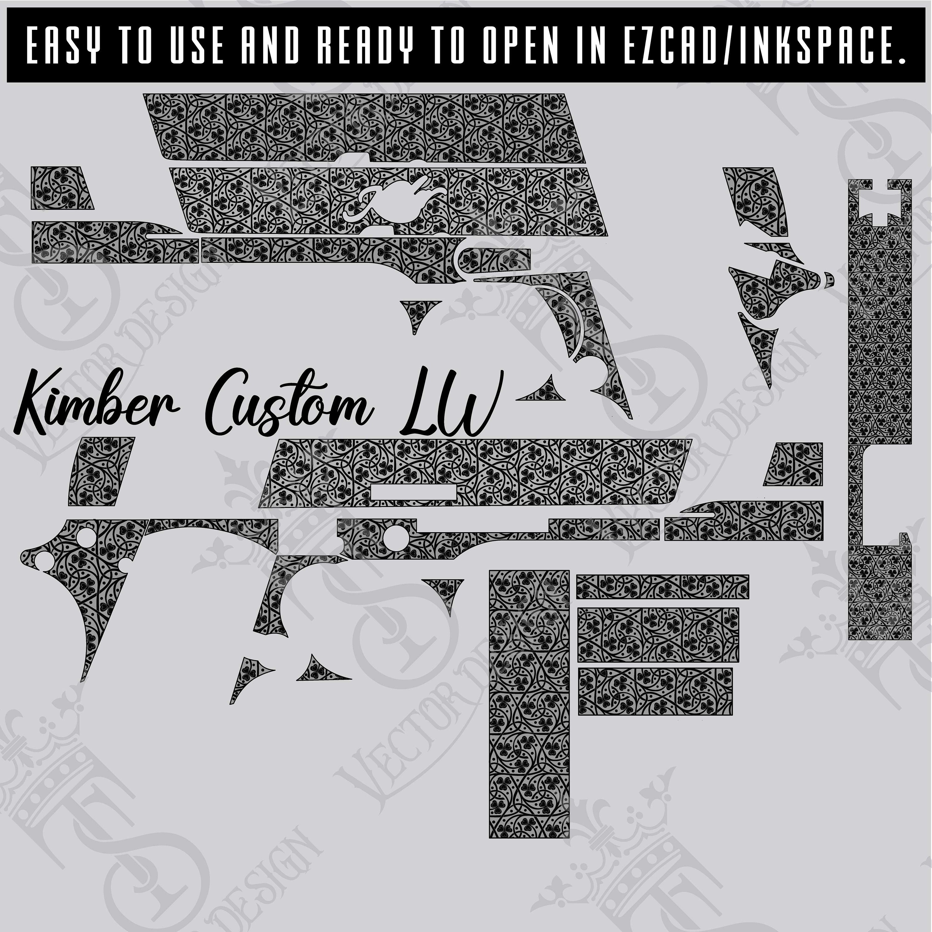 Kimber Custom LW Irish Scroll Vector Design Engraving Files,pistol ...