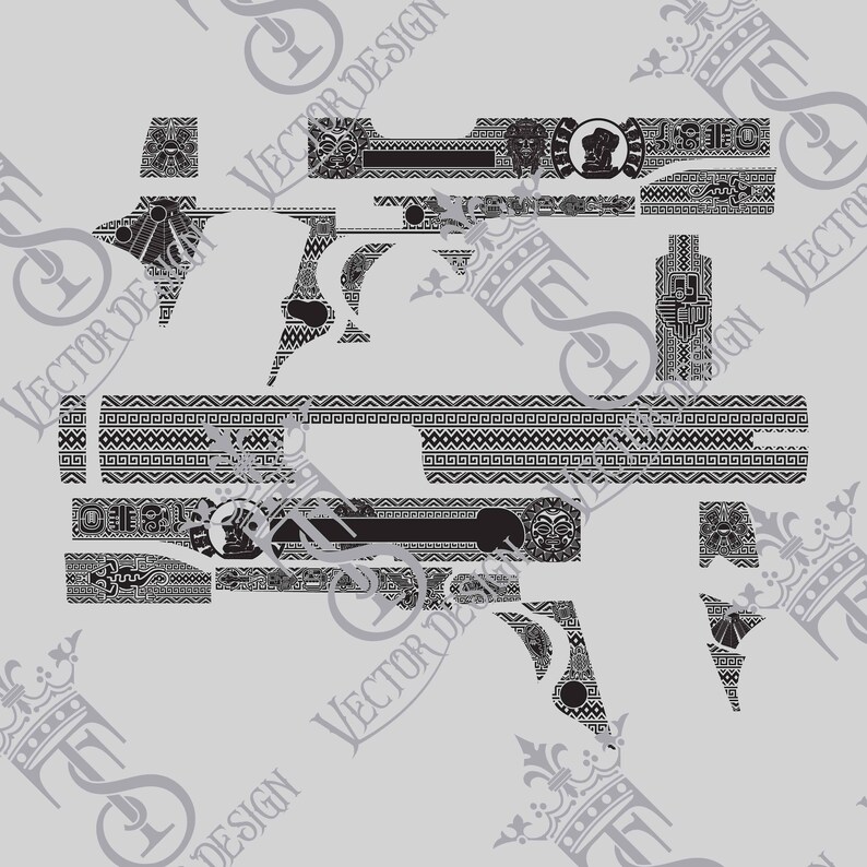 Colt Government 1911 Aztec Vector Design - Etsy