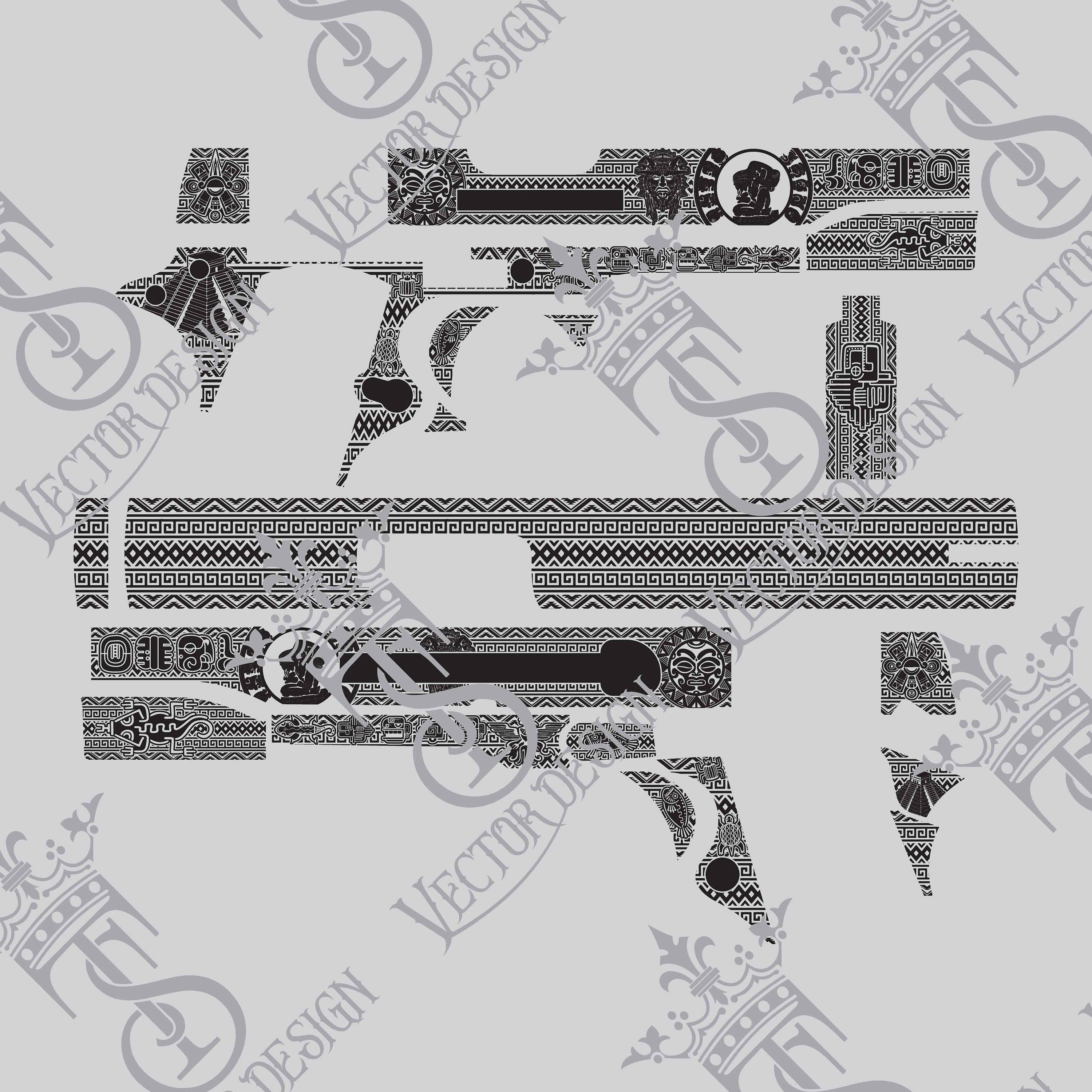 Colt Government 1911 Aztec Vector Design - Etsy