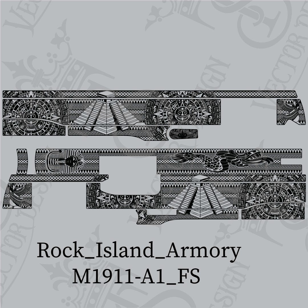 M1911-A1 FS Aztec Engraving Vector Files (digital Download) - Etsy