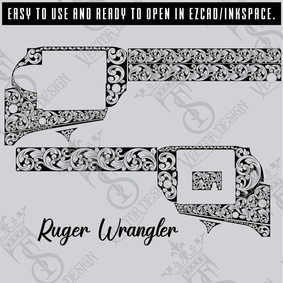 Ruger Wrangler Scroll Engraving Vector (digital Download) - Etsy