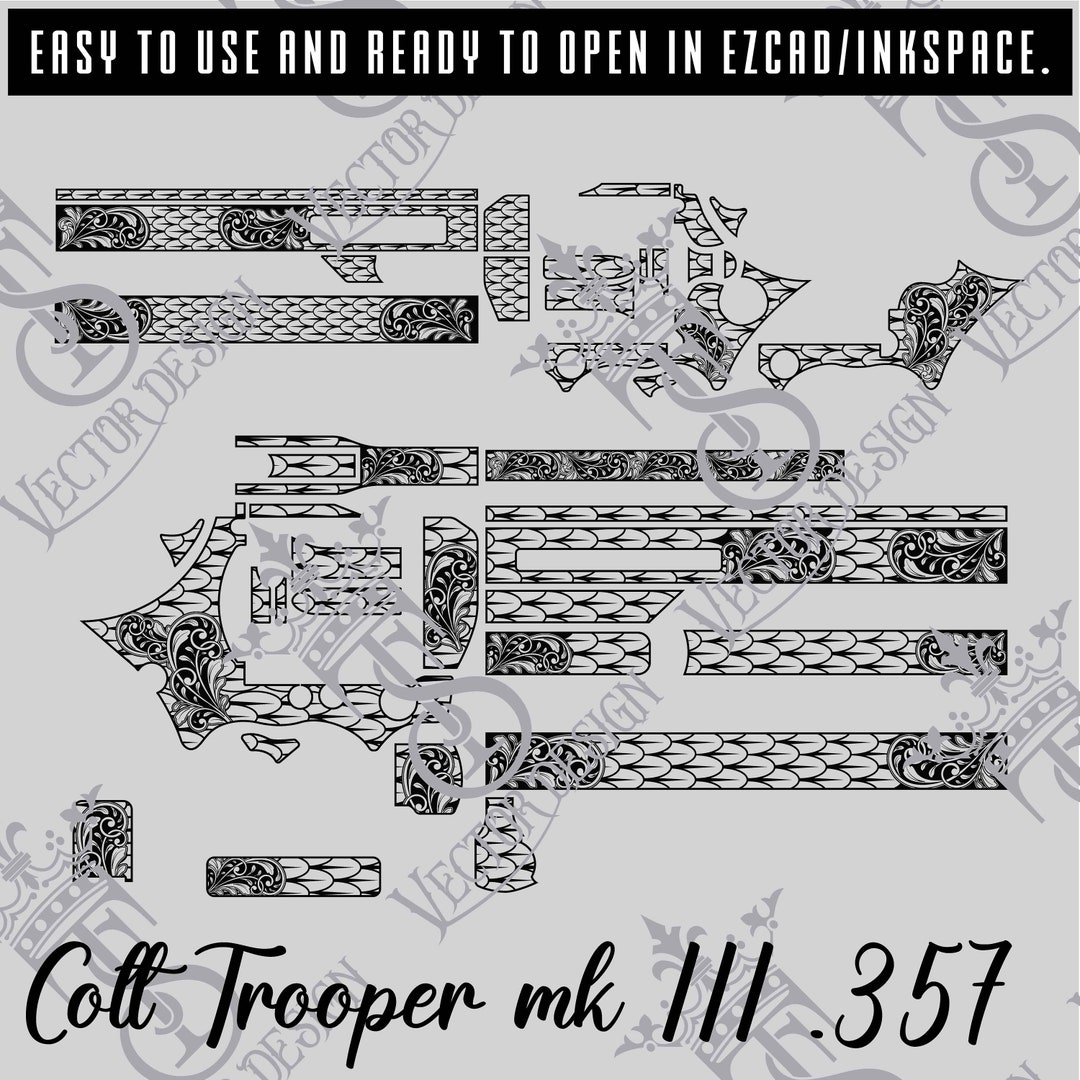 Colt Trooper Mk III .357 Magnum Cgt Revolver Scrolls and Snake Scales ...