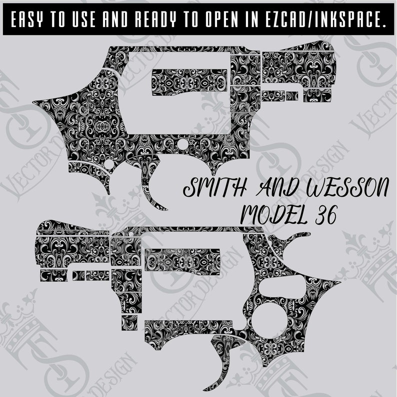 SMITH AND WESSON MODEL36 Vector Design Engraving Files,pistol Engrave ...