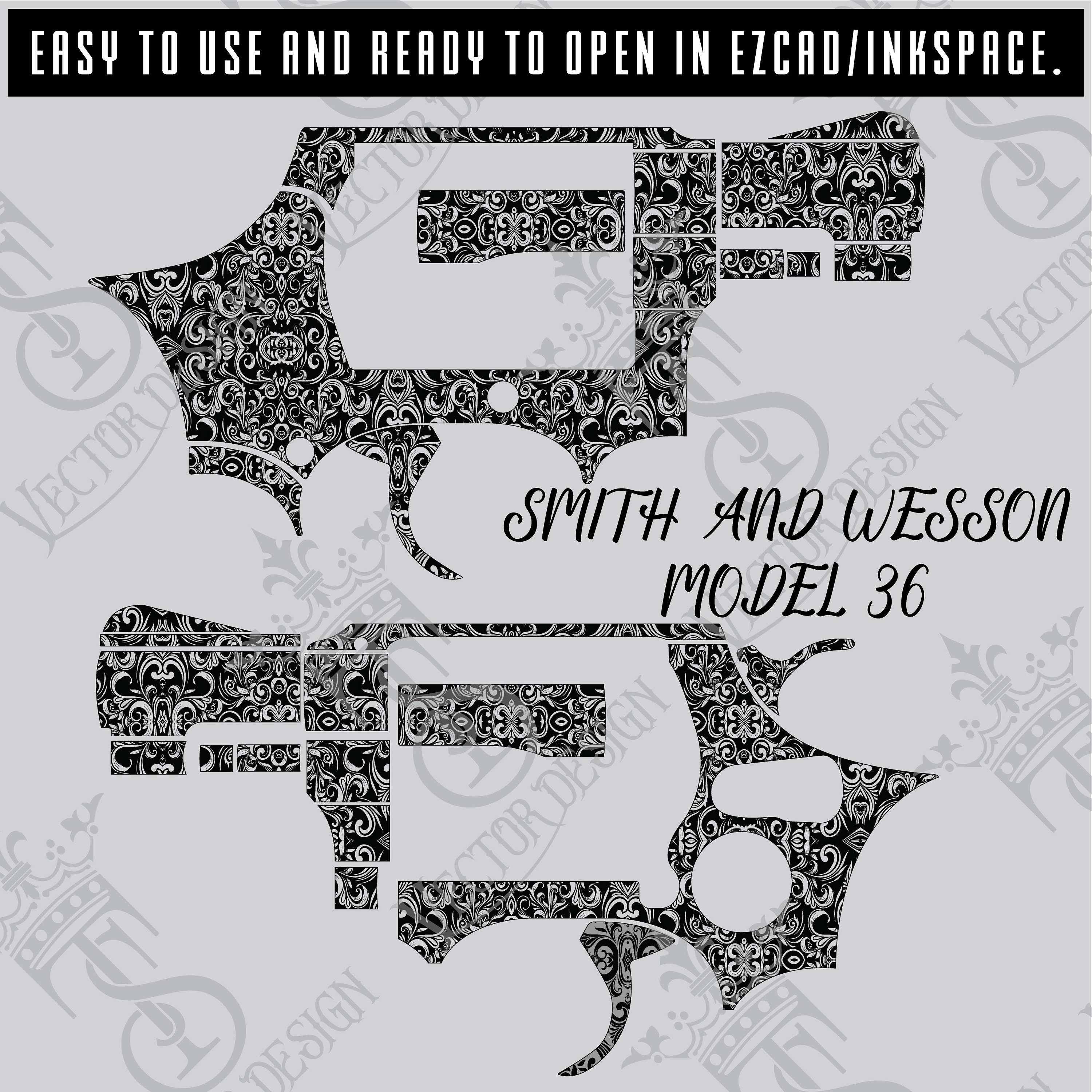 SMITH AND WESSON MODEL36 Vector Design Engraving Files,pistol Engrave ...
