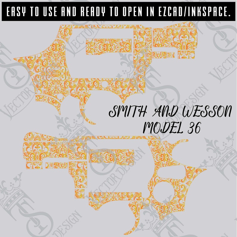 SMITH AND WESSON MODEL36 Vector Design Engraving Files,pistol Engrave ...