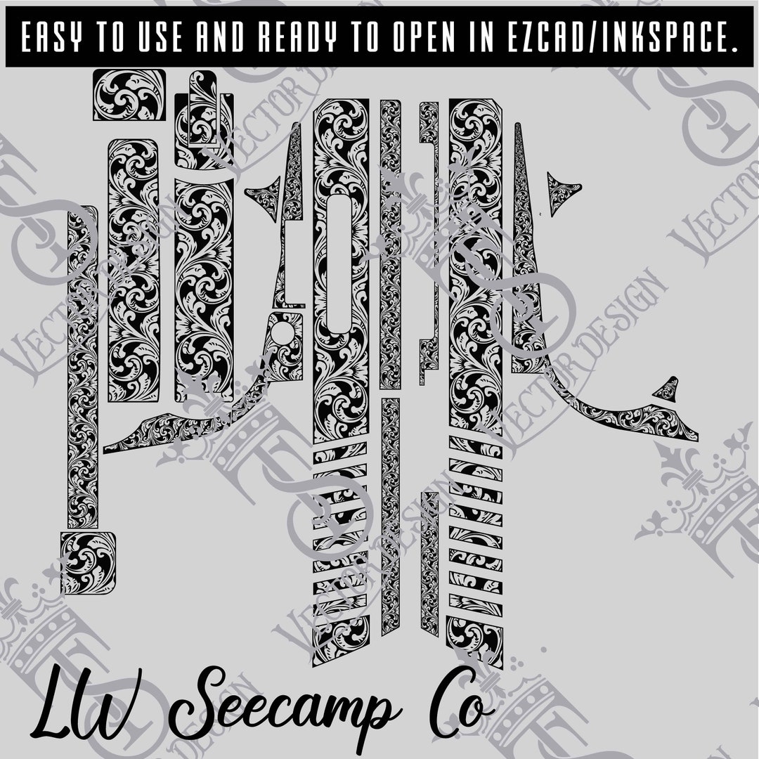 LW Seecamp .32 ACP Scroll Vector Design: Laser Engraving Files (digital ...