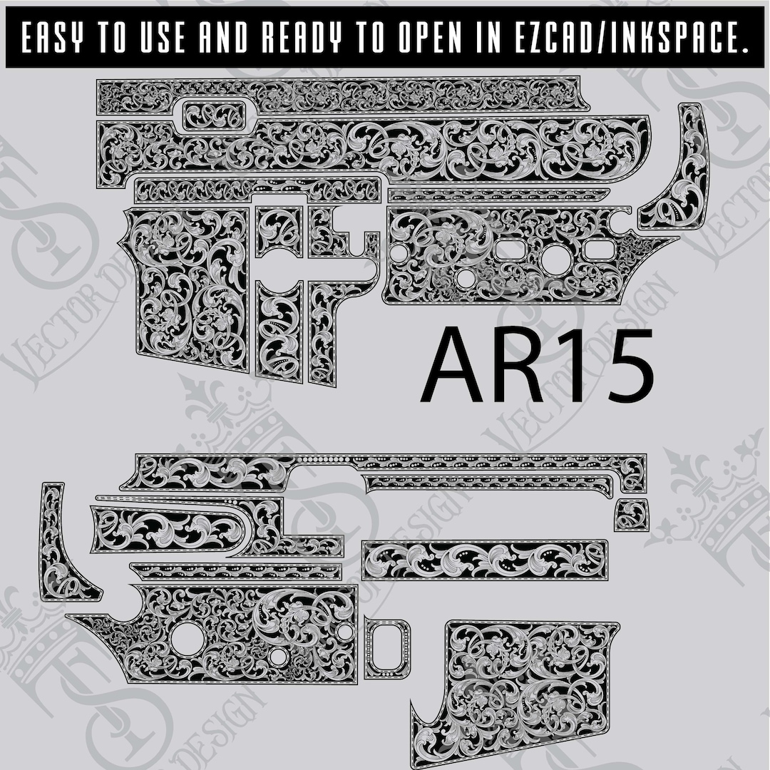 AR 15 Scroll Engraving Vector Files (digital Download) - Etsy