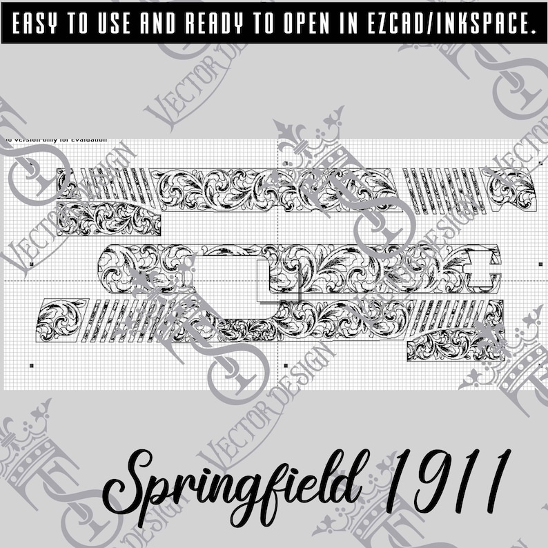 Springfield 1911 Scroll Engraving Vector Files (digital Download) - Etsy