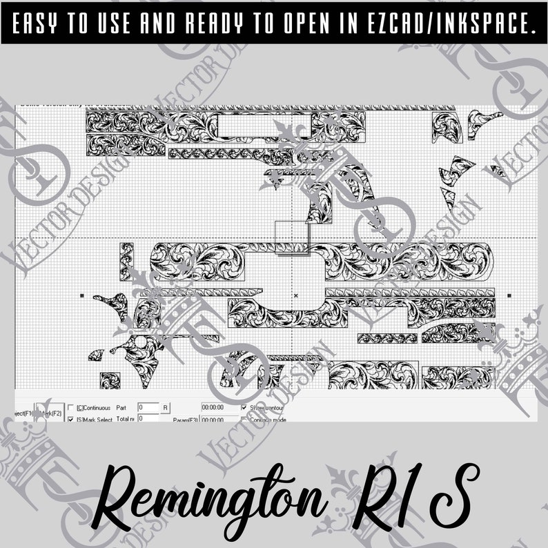 Remington R1S Scroll Engraving Vector Design (digital Download) - Etsy