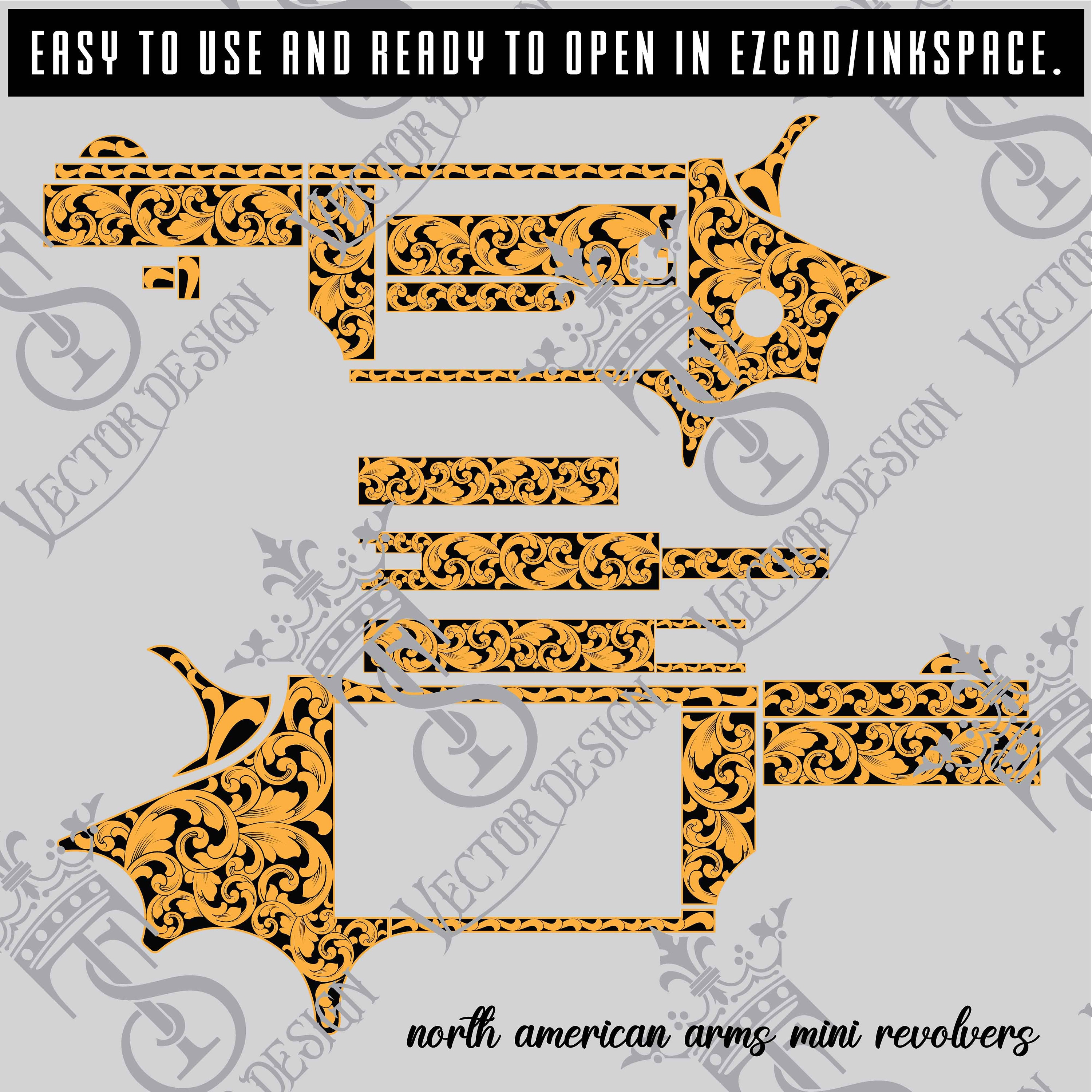 North American Arms –NAA-22MC Scroll Vector Design Engraving Files ...
