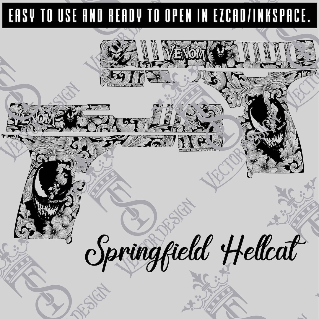 Springfield Hellcat Venom Vector Design Engraving Files,pistol Engrave ...
